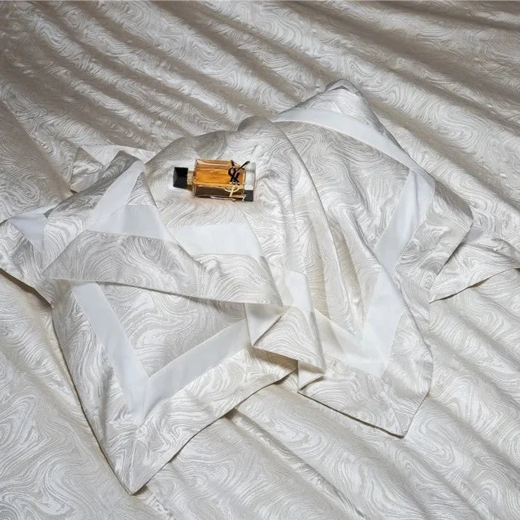 4-Piece Wave Texture 1000 TC Duvet Cover Set Luxury Designer Bedding ...