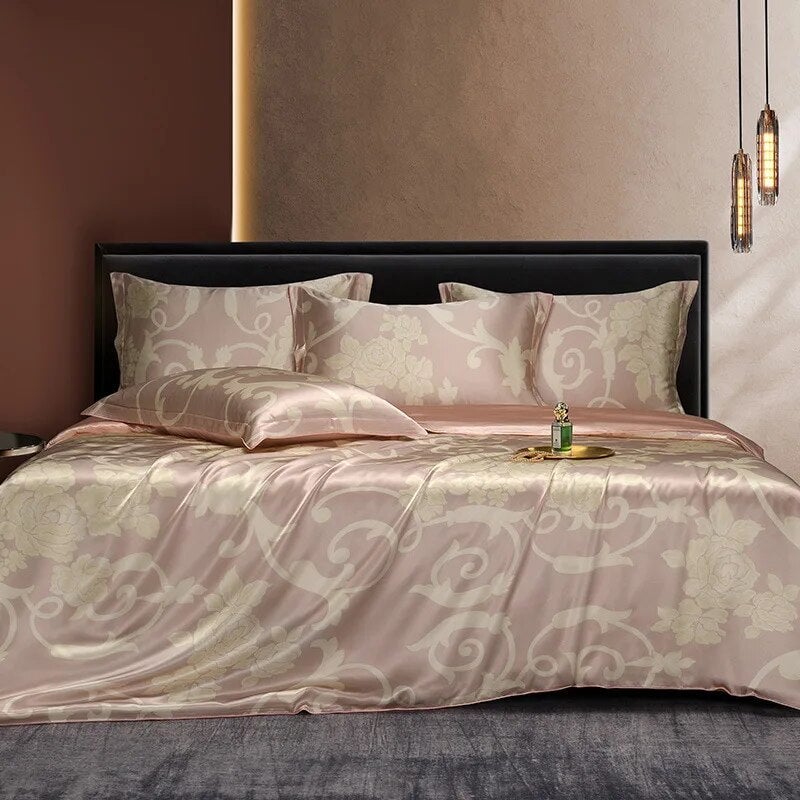 Dusty Rose 100% Mulberry Silk 22mm Duvet Cover Set – Roomie Design