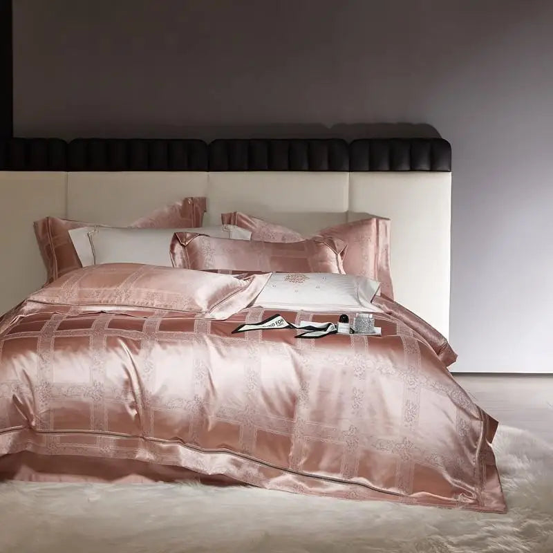 Geneve Pink 1000 TC Duvet Cover Set Luxury Designer Bedding Set ...