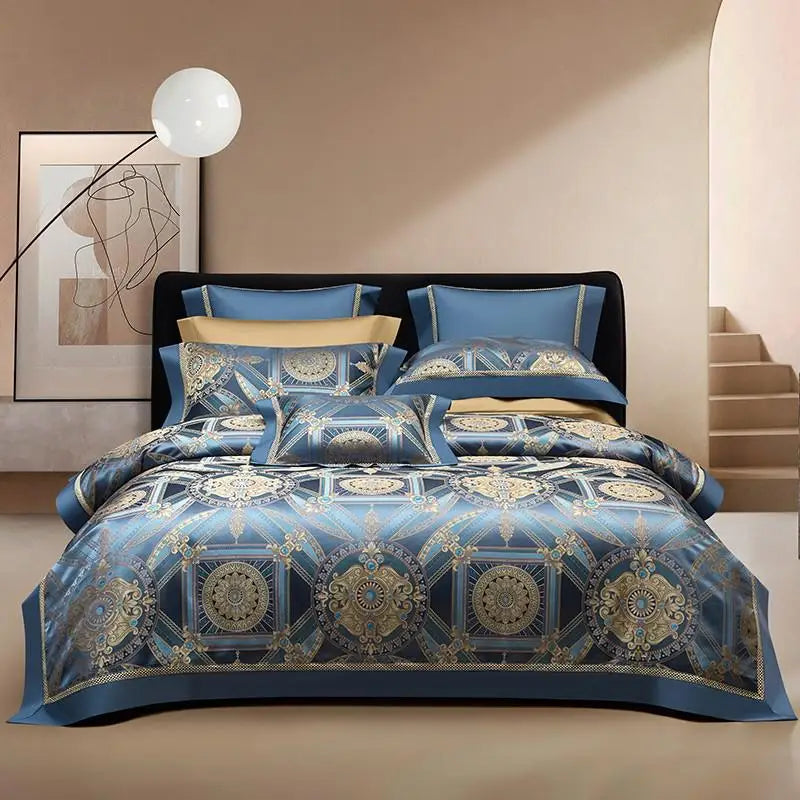 Imperial Sapphire Luxury Duvet Cover Set Luxury Designer Bedding Set – Roomie Design
