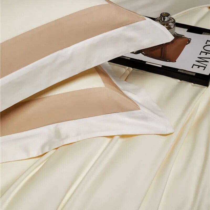 Linear Cream Duvet Cover Set Luxury Designer Bedding Set – Roomie Design