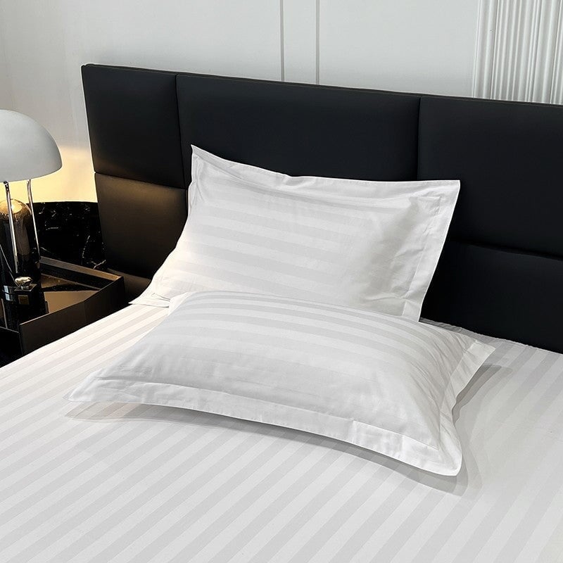 Lux Hotel Striped Pillowcases Luxury Designer Bedding Set – Roomie Design