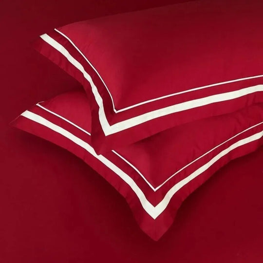 Marlene Red 1000 TC Duvet Cover Set Luxury Designer Bedding Set ...