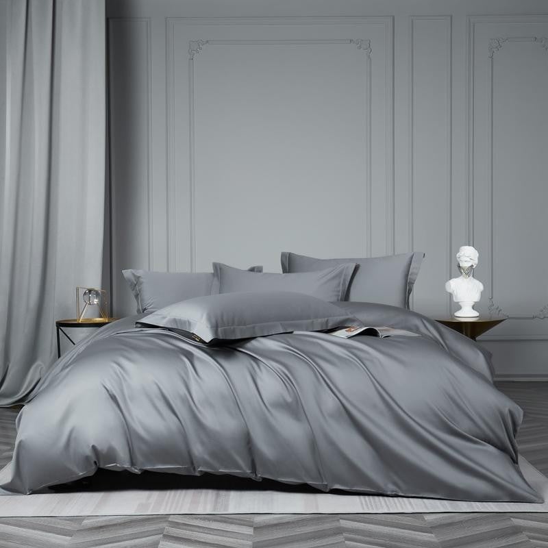 Prestige Grey 1000 TC Egyptian Cotton Luxury Designer Bedding Sets ...