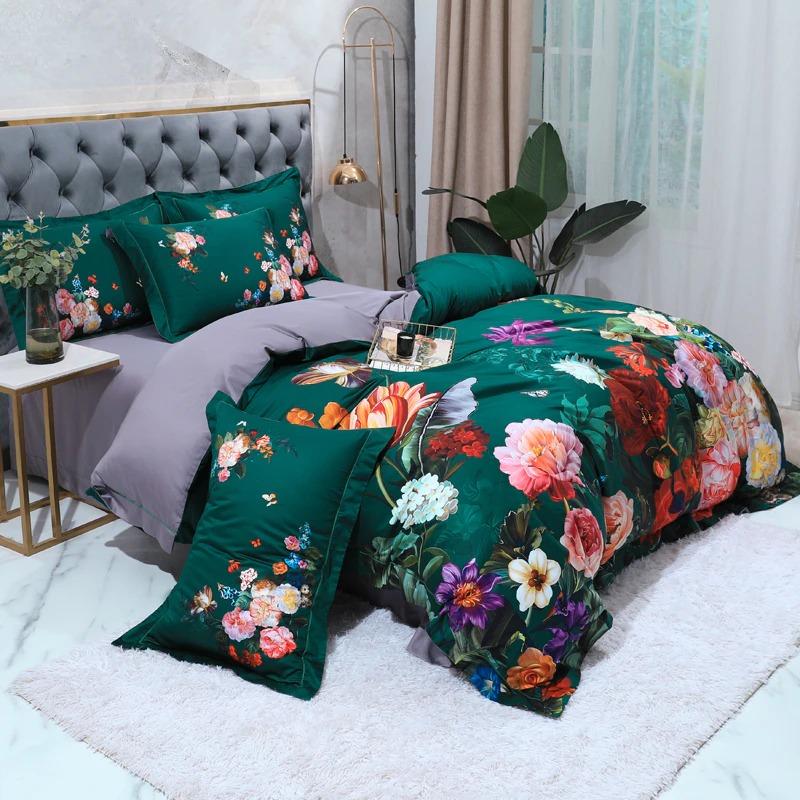 Emerald Splash Duvet Cover Set Luxury Designer Bedding Set – Roomie Design