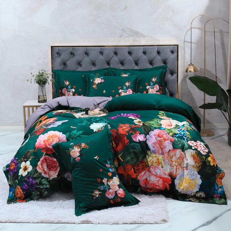 Emerald Splash Duvet Cover Set Luxury Designer Bedding Set – Roomie Design