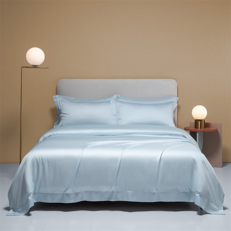 Freya Blue Eucalyptus Lyocell Luxury Designer Bedding Set – Roomie Design