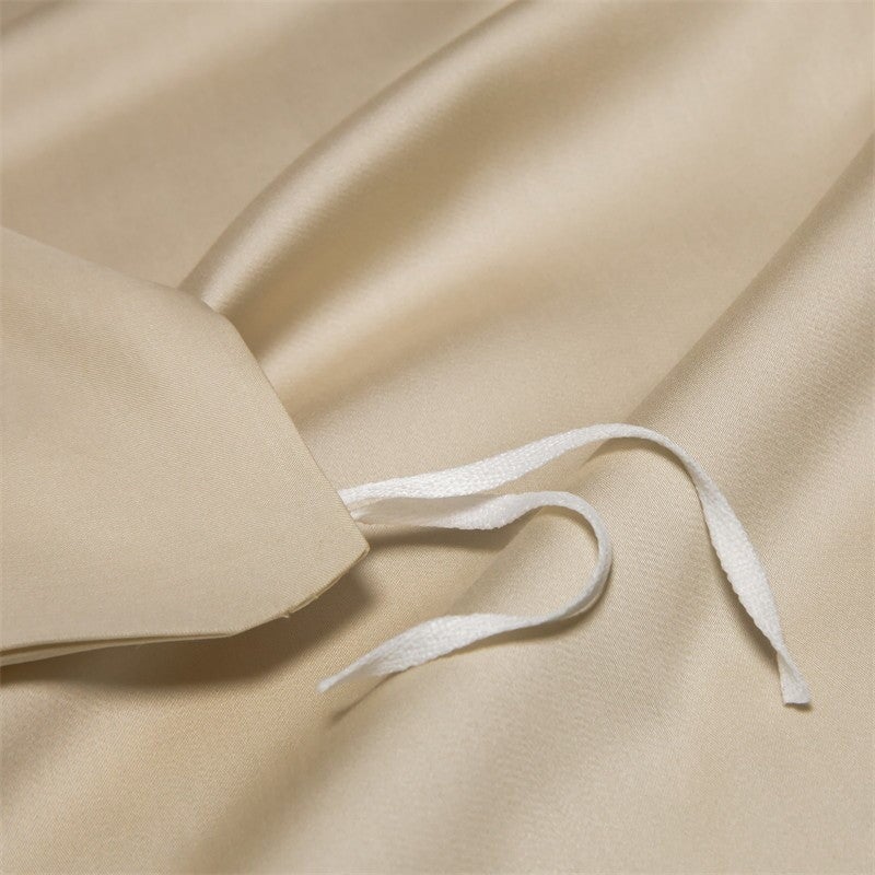 Freya Pearl Beige Eucalyptus Lyocell Duvet Cover Set Luxury Designer Bedding Set – Roomie Design