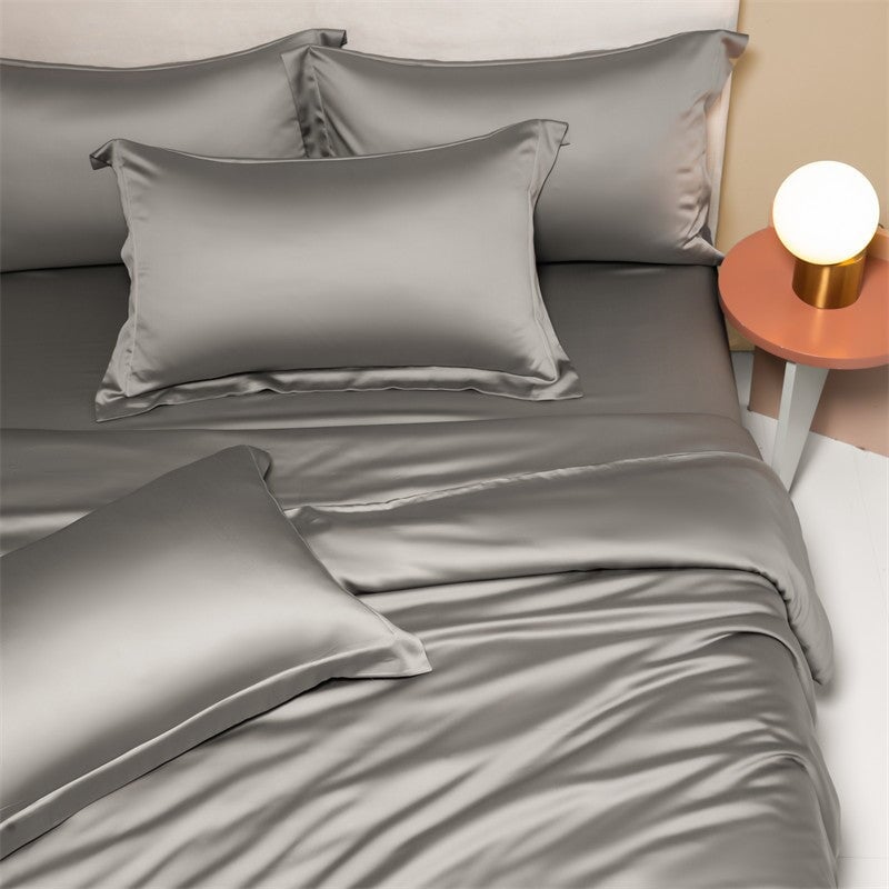 Freya Grey Eucalyptus Lyocell Luxury Designer Bedding Set – Roomie Design