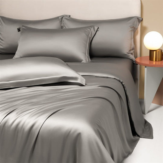 Freya Grey Eucalyptus Lyocell Luxury Designer Bedding Set – Roomie Design