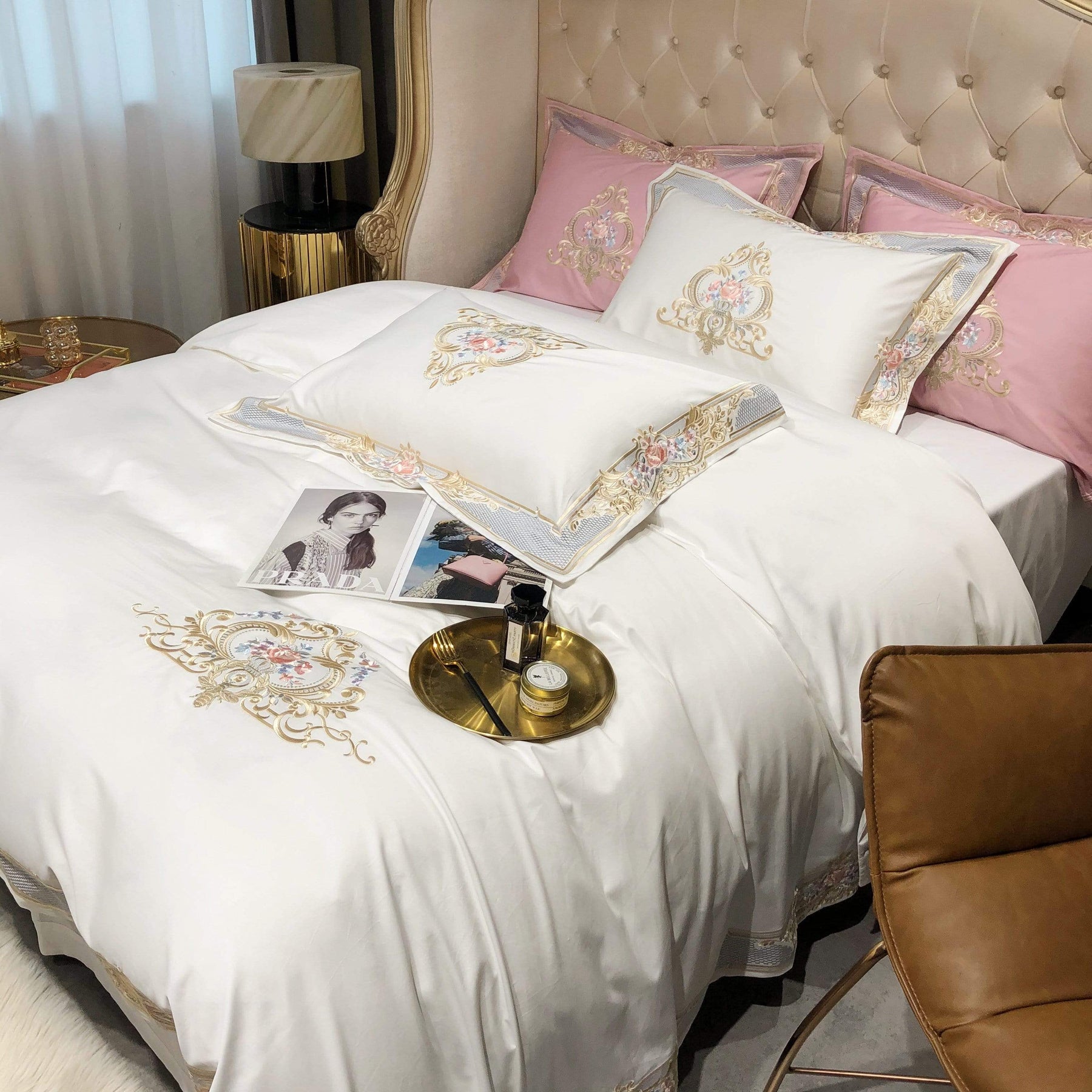 Royal Crown Duvet Cover Set (Egyptian Cotton, 1000 TC) Luxury Designer ...