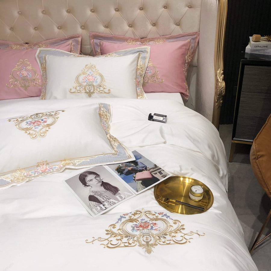Royal Crown Duvet Cover Set (Egyptian Cotton, 1000 TC) Luxury Designer ...