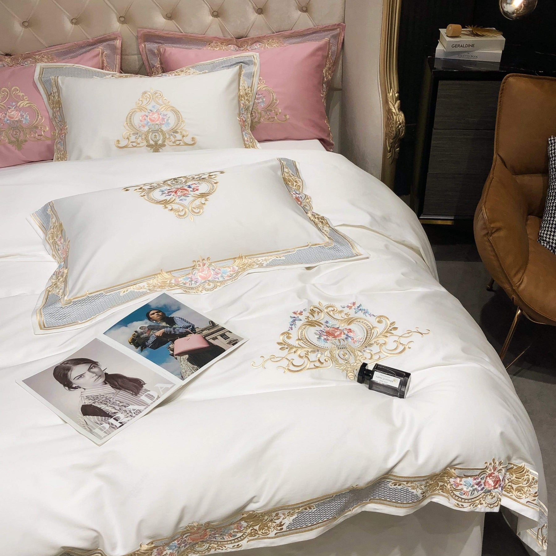 Royal Crown Duvet Cover Set (Egyptian Cotton, 1000 TC) Luxury Designer ...
