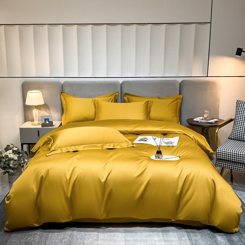 Yellow Super Hero 100% Egyptian Cotton 1000 TC Duvet Cover Luxury ...
